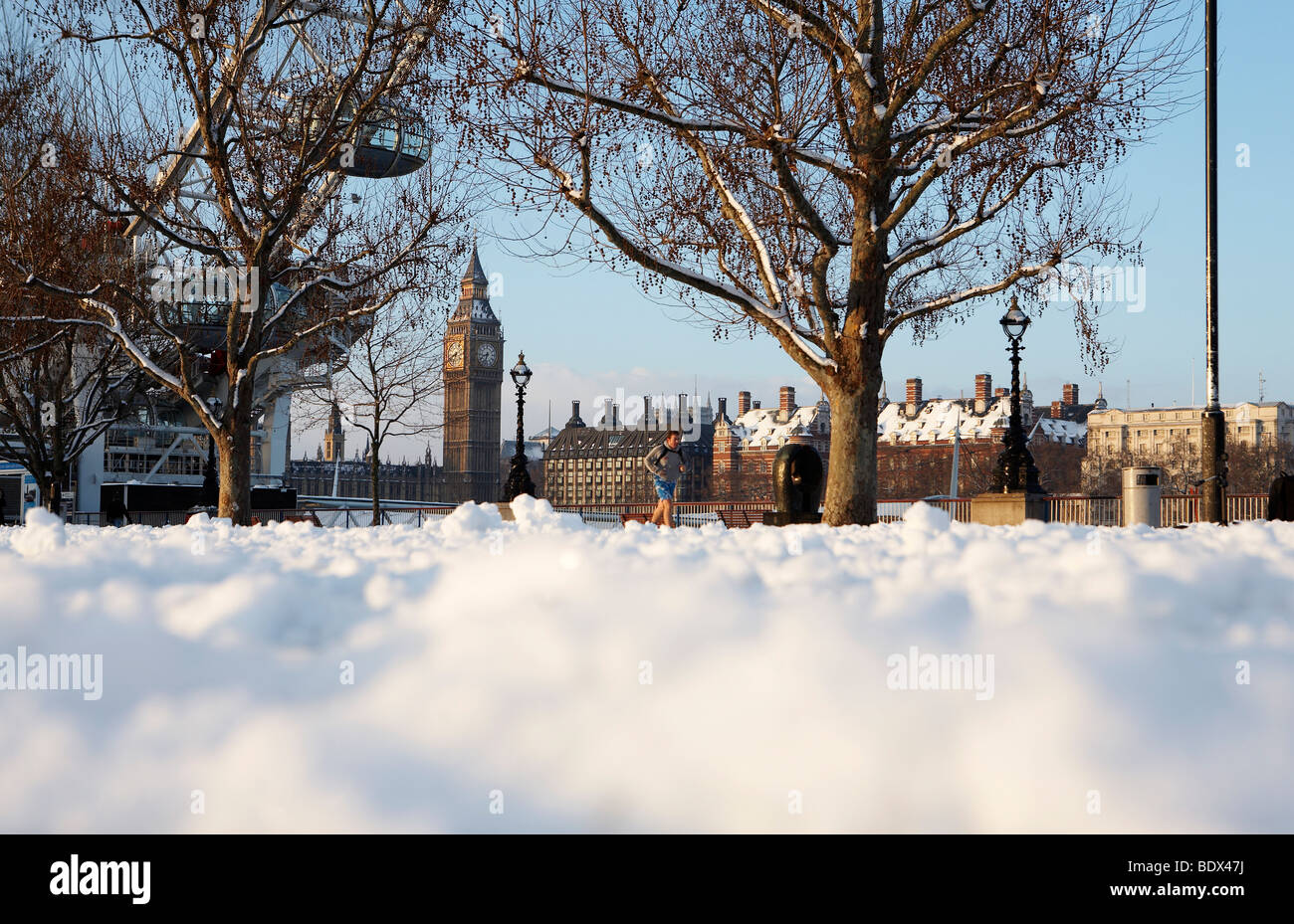LONDON: BIG BEN IN THE SNOW Stock Photo - Alamy