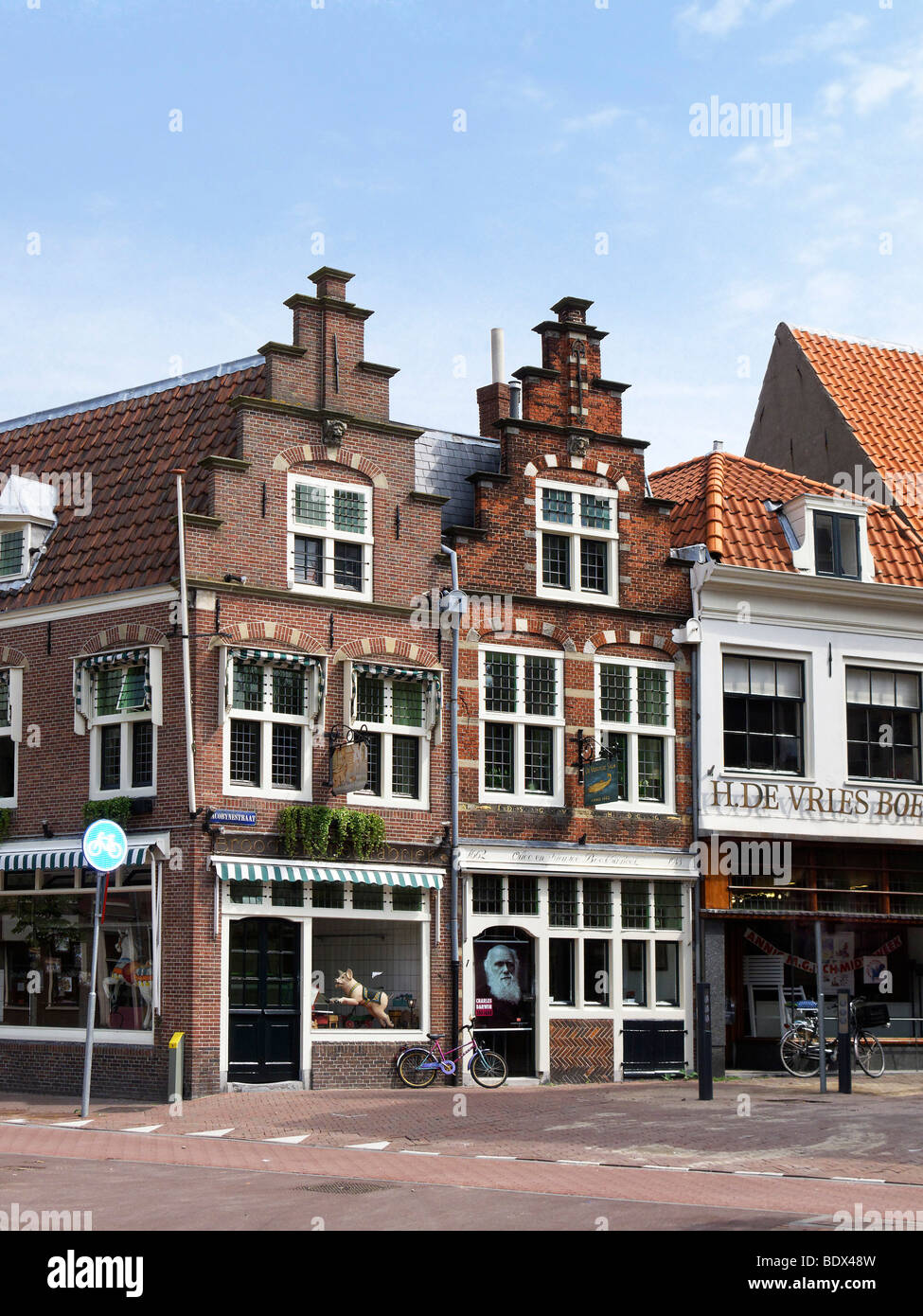 Street corner, Haarlem, Holland, Netherlands, Europe Stock Photo - Alamy