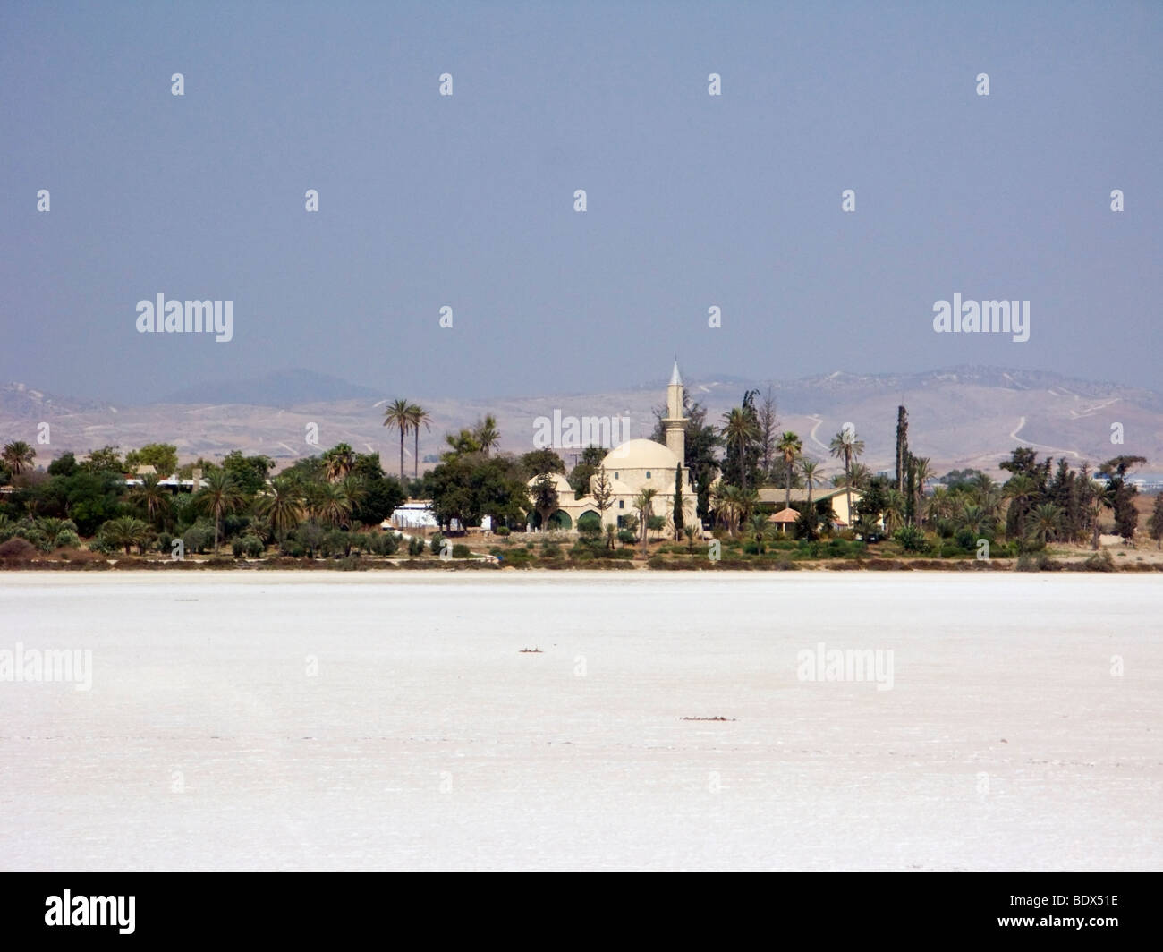 The Hala Sultan Tekke Mosque, also called Mosque of Umm Haram, at the ...