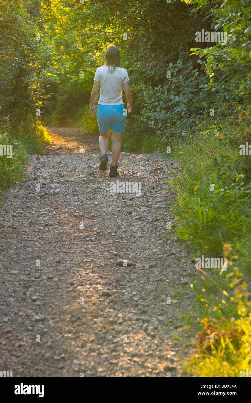 Girl hiking on Slivnica Mountain near Cerknica, Slovenia Stock Photo ...