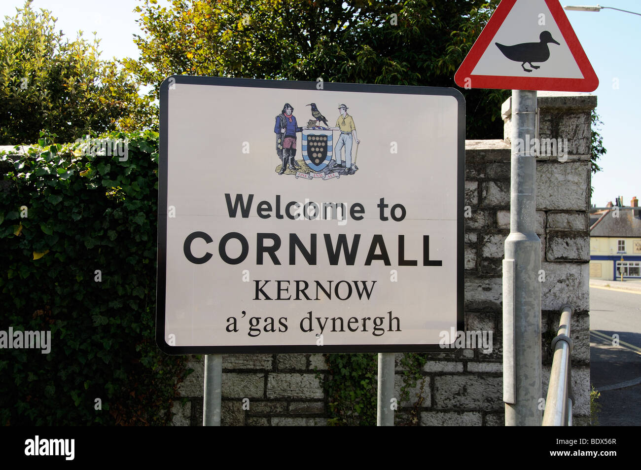 Welcome to cornwall sign hi-res stock photography and images - Alamy
