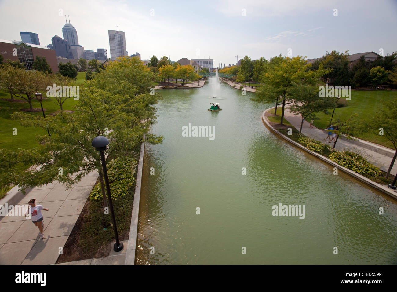 Indianapolis, Indiana - Central Canal and Canal Walk Stock Photo - Alamy