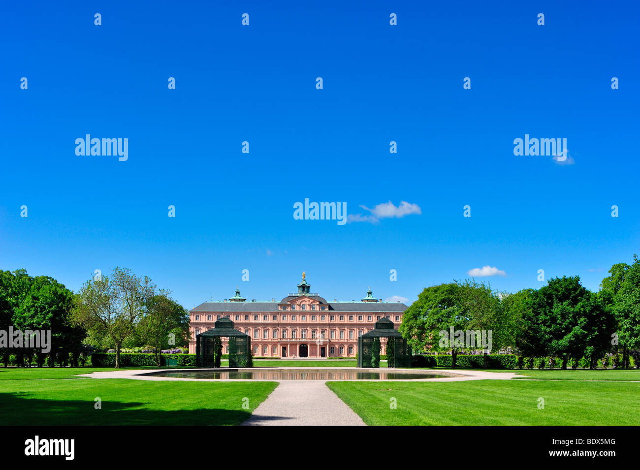 Palace garden of Schloss Rastatt castle, Rastatt, Schwarzwald, Baden ...