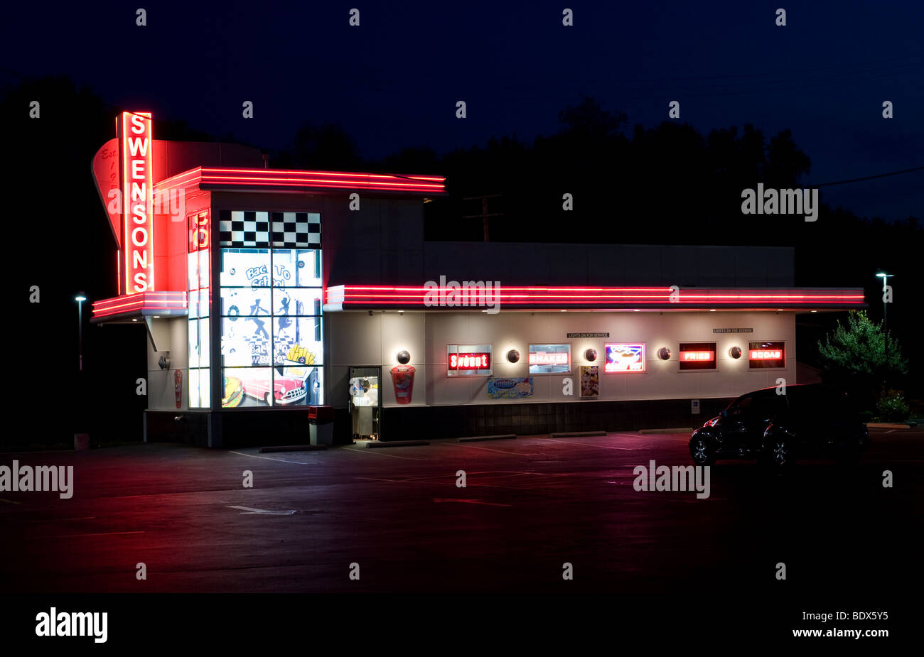 Old style Drive-In Stock Photo - Alamy