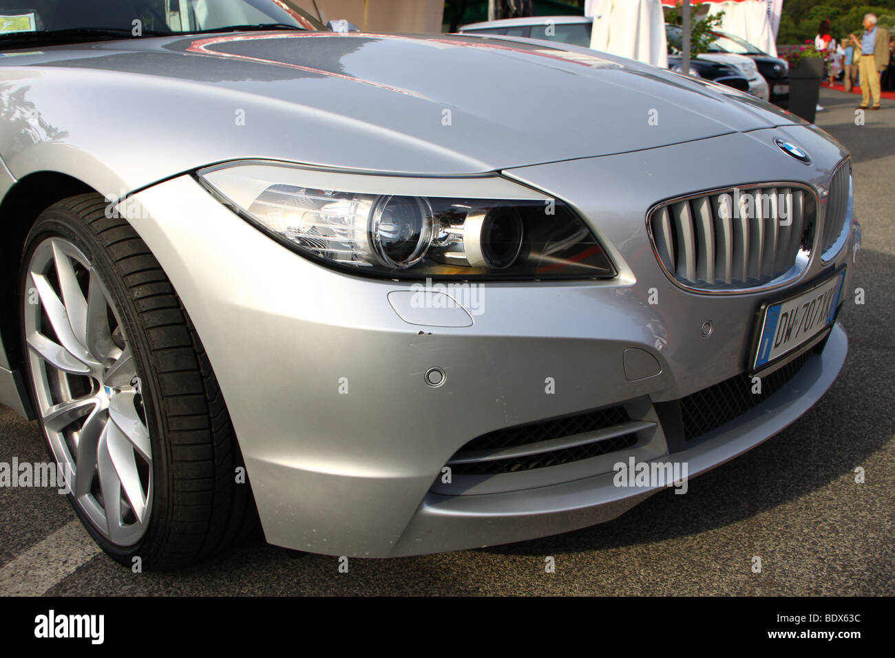 Front of a silver BMW Z4 Stock Photo - Alamy