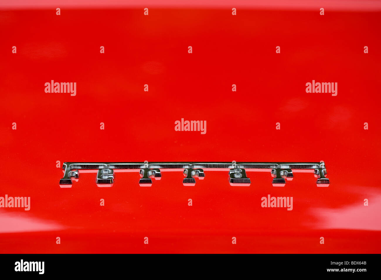Ferrari name badge Stock Photo - Alamy