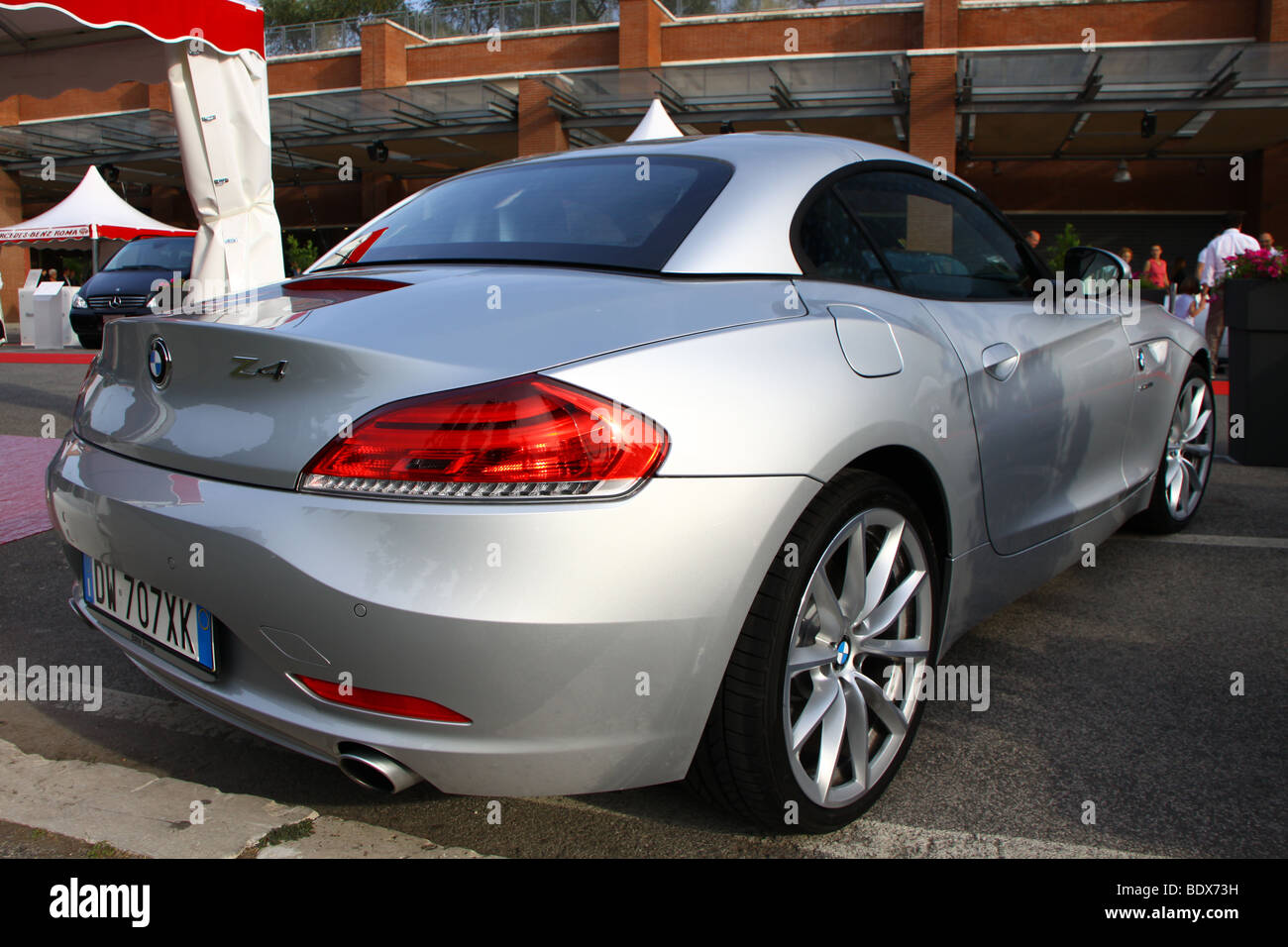 Rear of a silver BMW Z4 Stock Photo - Alamy