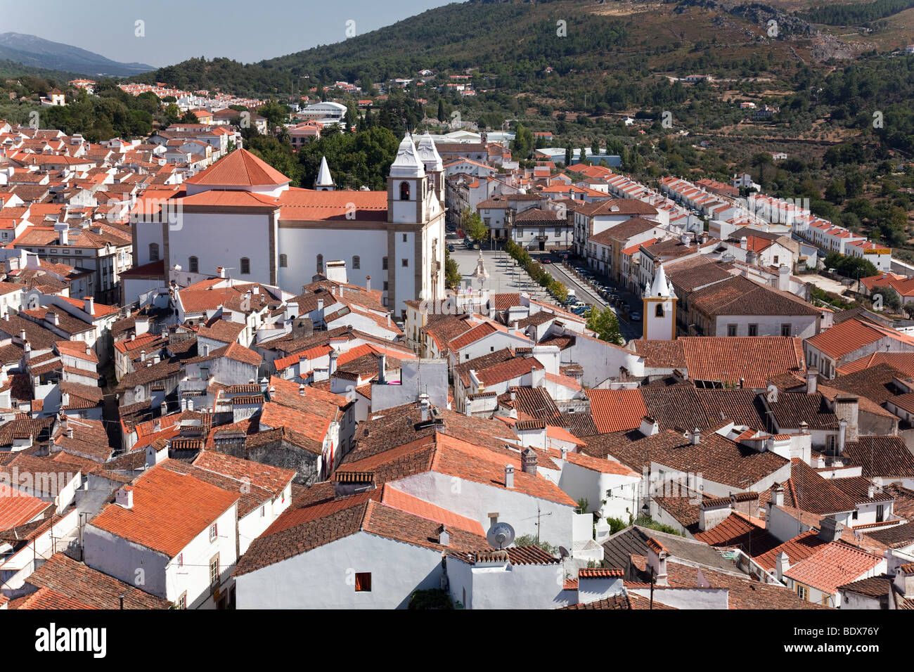 Castelo de Vide rooftops seen from the Castle Tower. Castelo de Vide ...