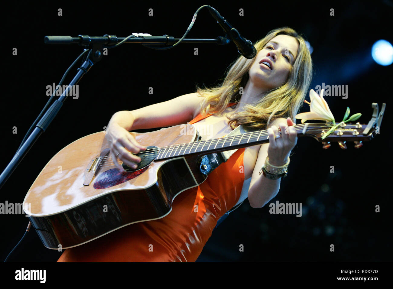 American singer-songwriter Heather Nova performing live at the Outside ...