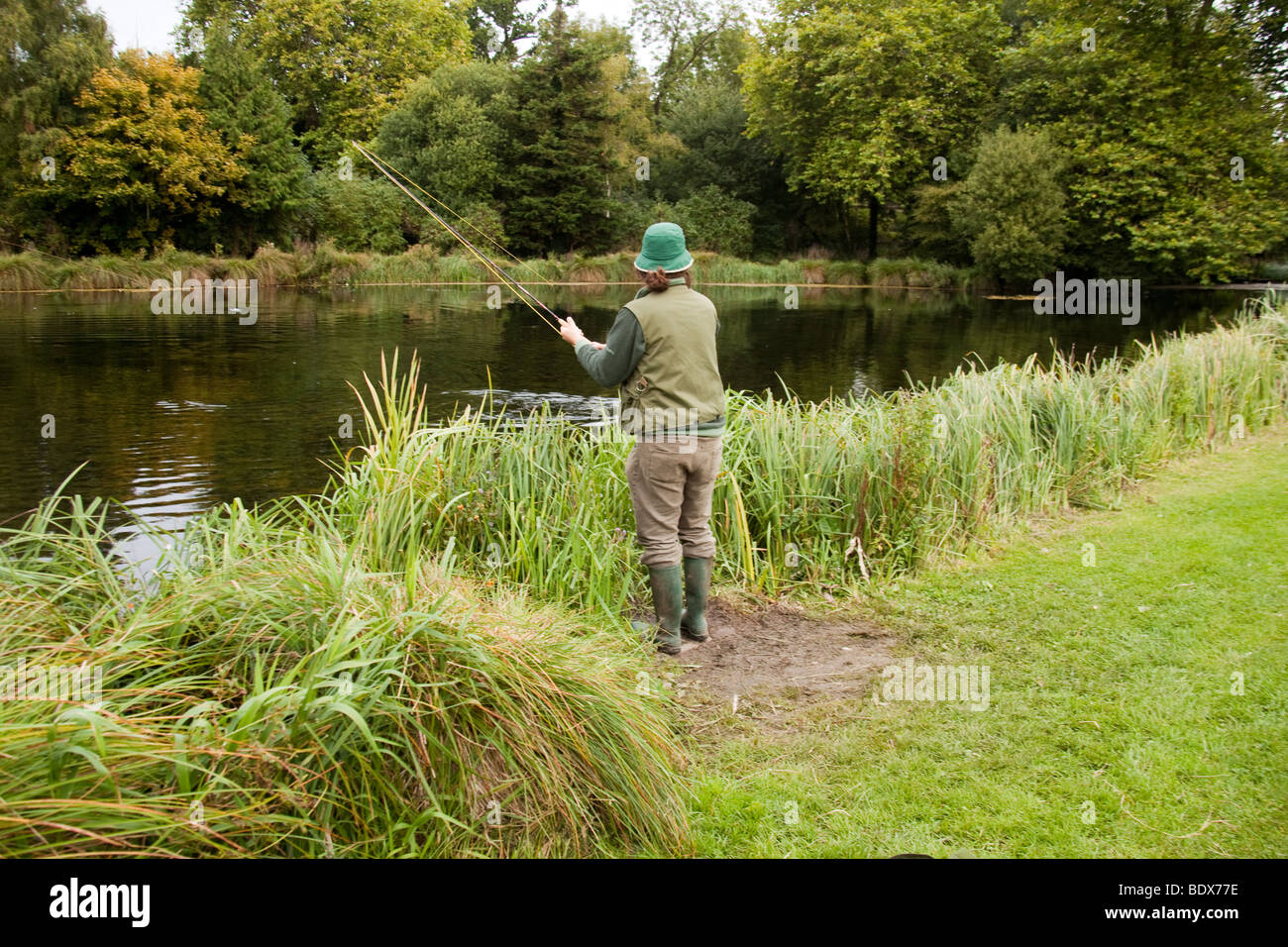 Fly fishing river hampshire itchen england hi-res stock photography and ...