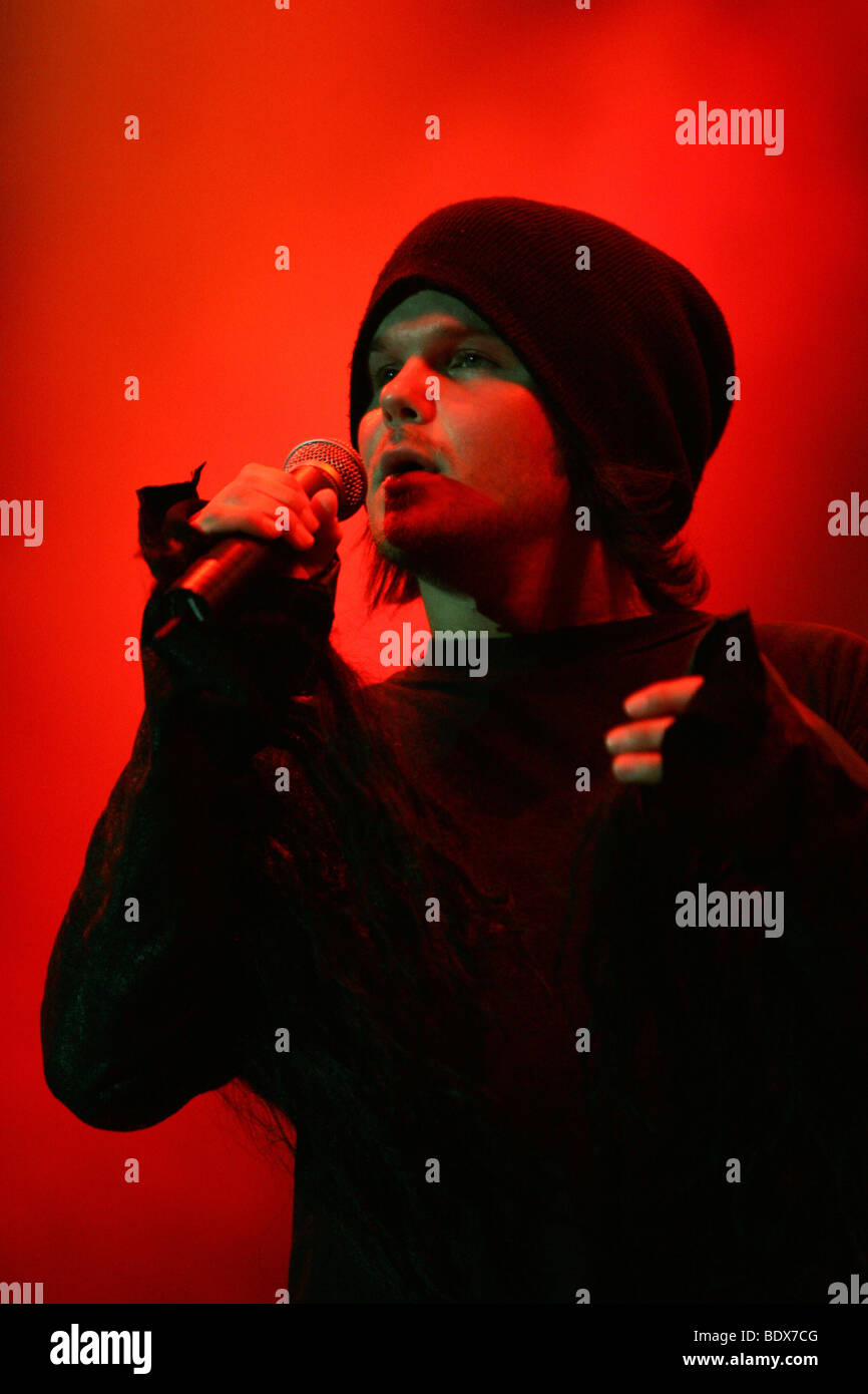 Lauri Johannes Yloenen, singer and front man of the Finnish rock band ...