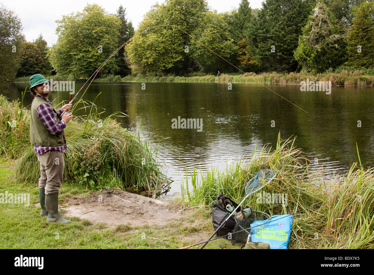 Fly fishing river hampshire itchen england hi-res stock photography and ...