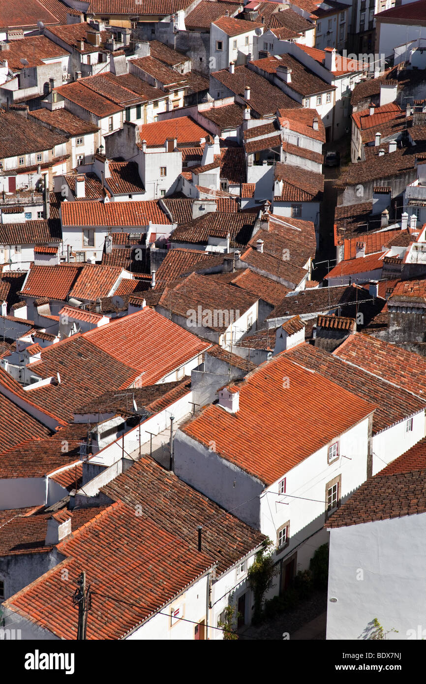 Castelo de Vide rooftops seen from the Castle Tower. Castelo de Vide ...