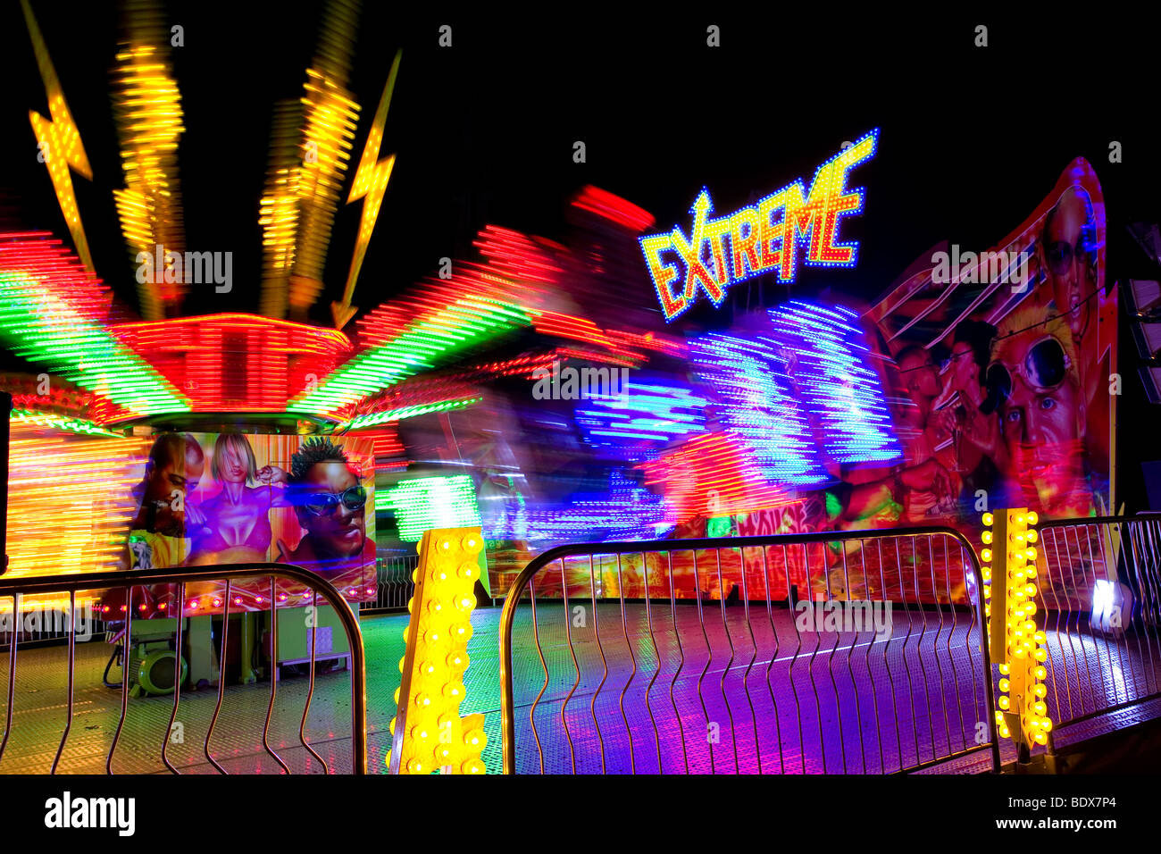 Orbiter ride at night hi-res stock photography and images - Alamy