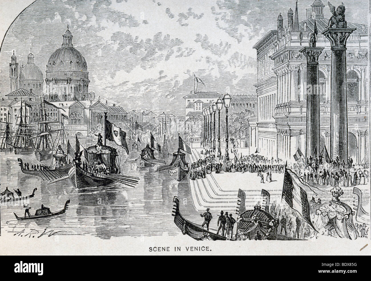 Venice Lithograph High Resolution Stock Photography and Images - Alamy