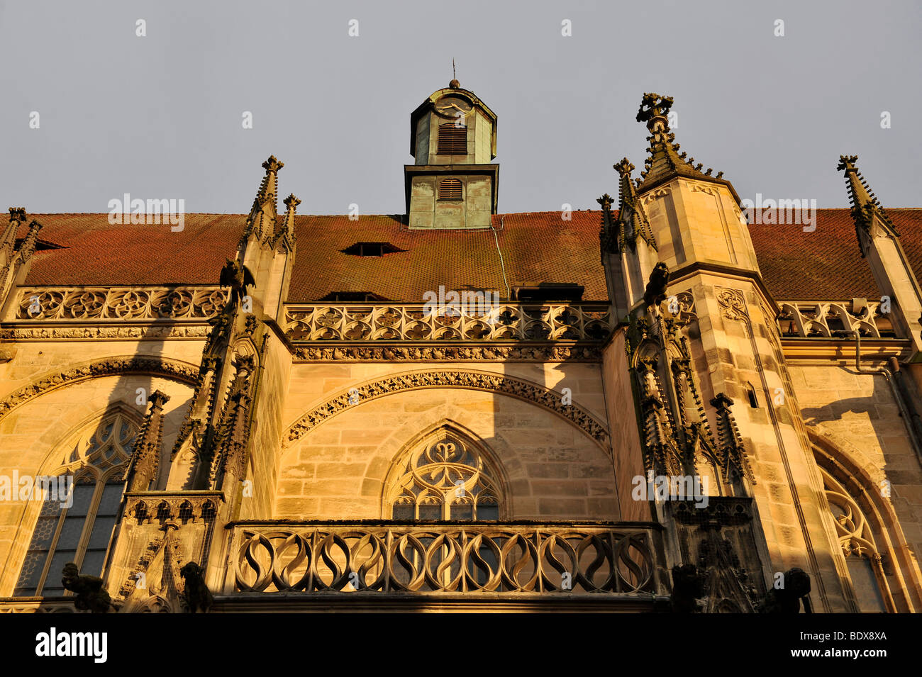 North view of the Heilig-Kreuz-Muenster Holy Cross cathedral, South German hall Gothic ...