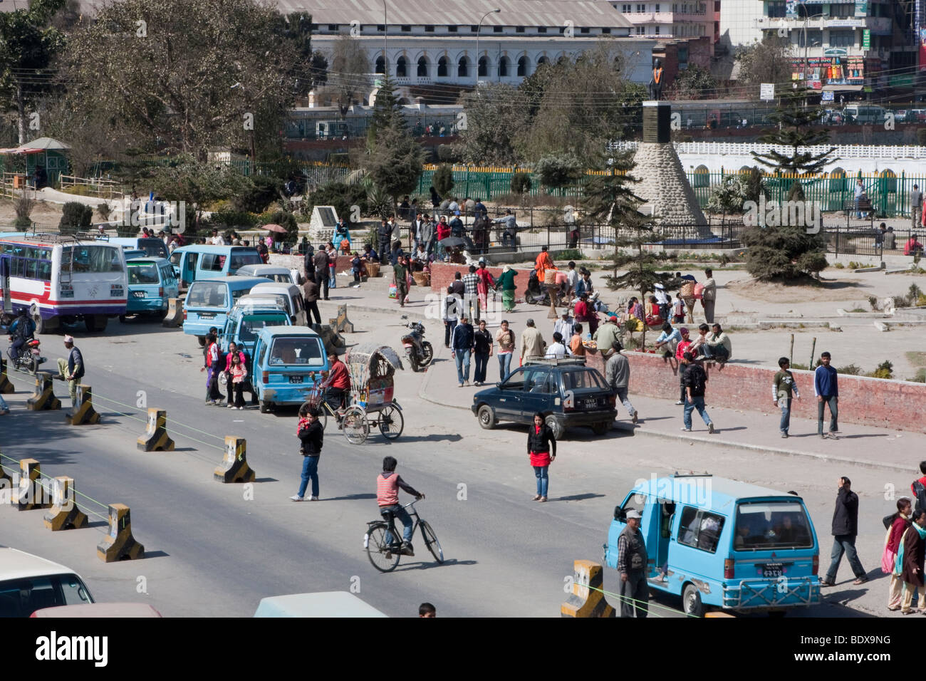 Kathmandu, Nepal. City Traffic, Local Transport Stop Stock Photo - Alamy