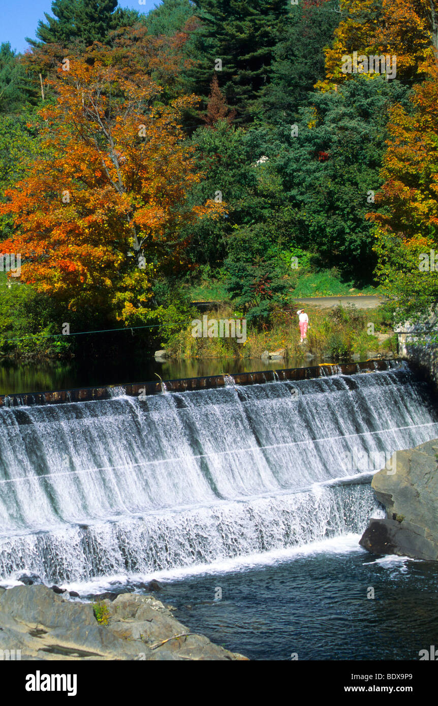 fall foliage river stream forest tree leaves cool Stock Photo - Alamy