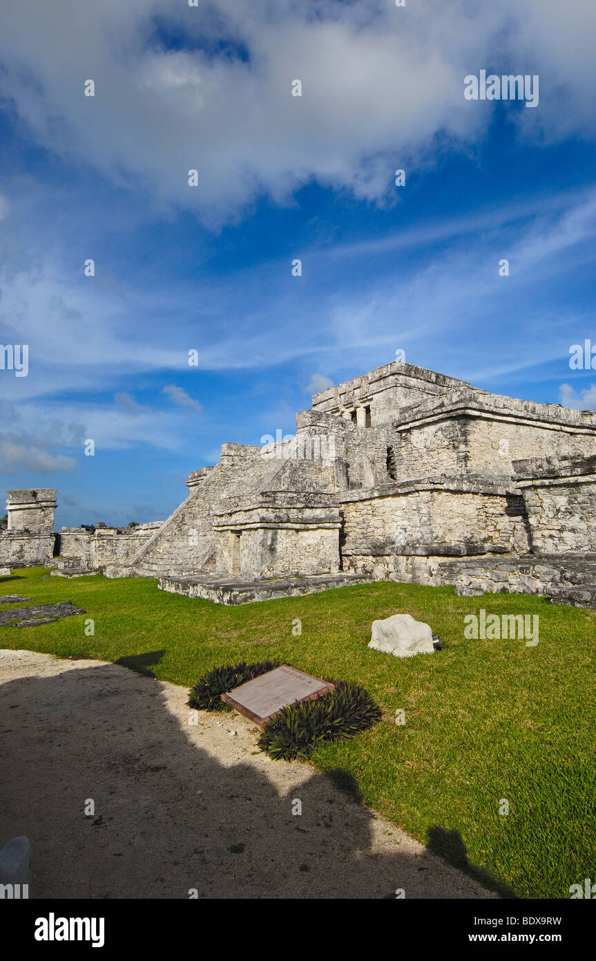 The castle (El Castillo). Mayan ruins of Tulum (1200-1524). Tulum ...
