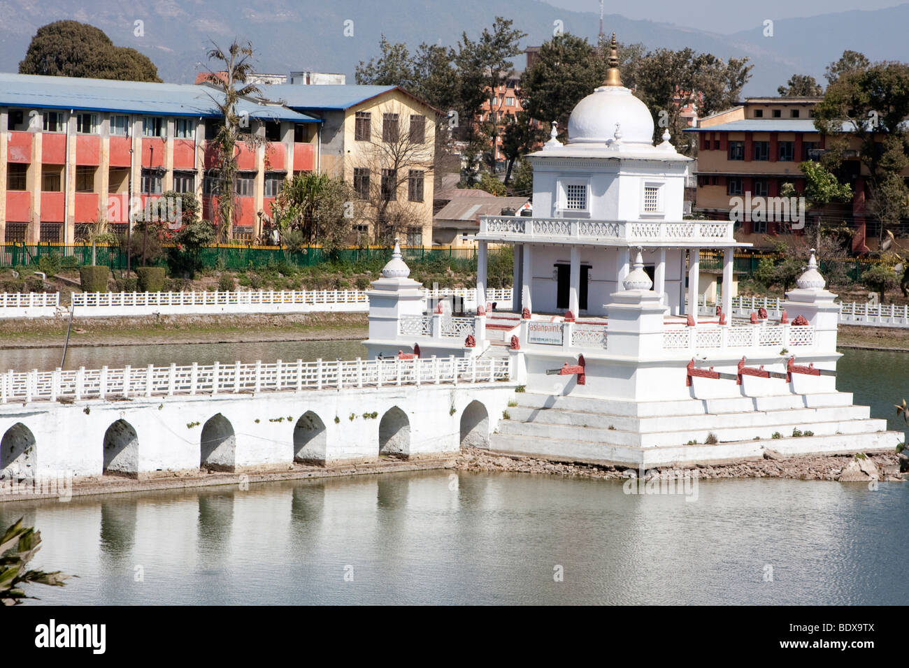 Kathmandu, Nepal. Rani Pokhari, the Queen's Pond, with Shrine to Shiva ...