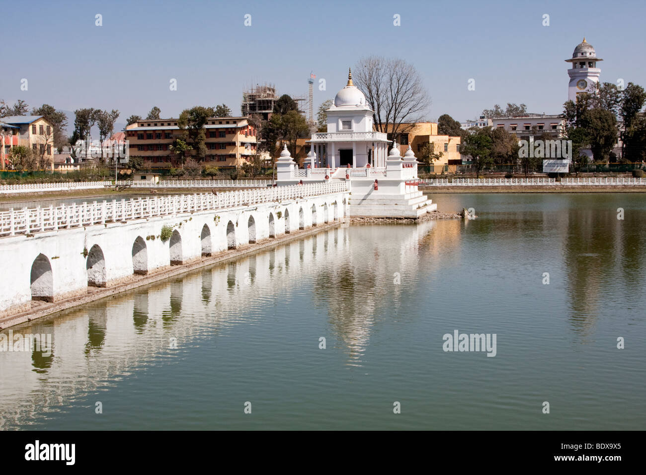 Kathmandu, Nepal. Rani Pokhari, the Queen's Pond, with Shrine to Shiva ...