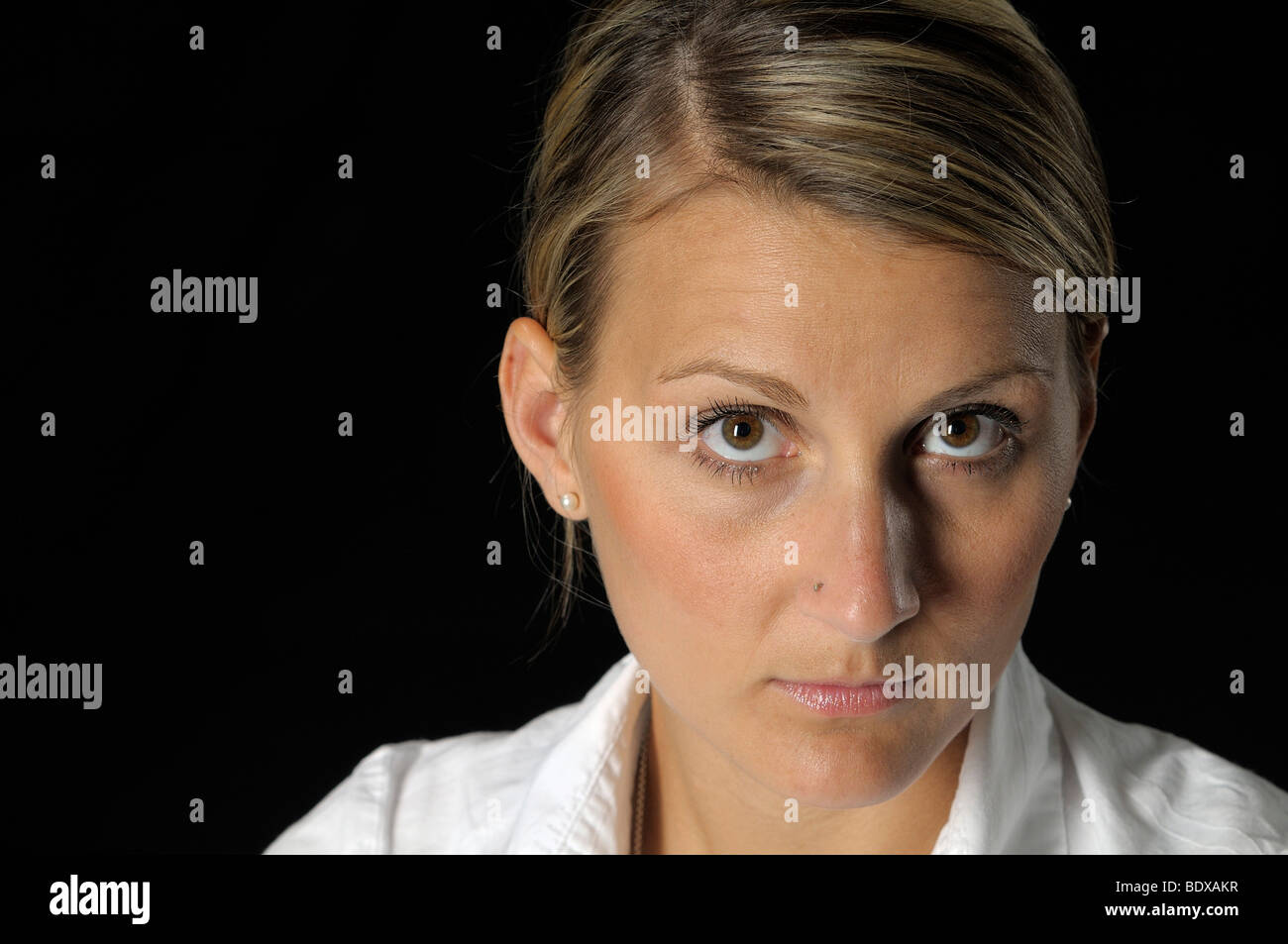 Sad unhappy face unsmiling hi-res stock photography and images - Alamy