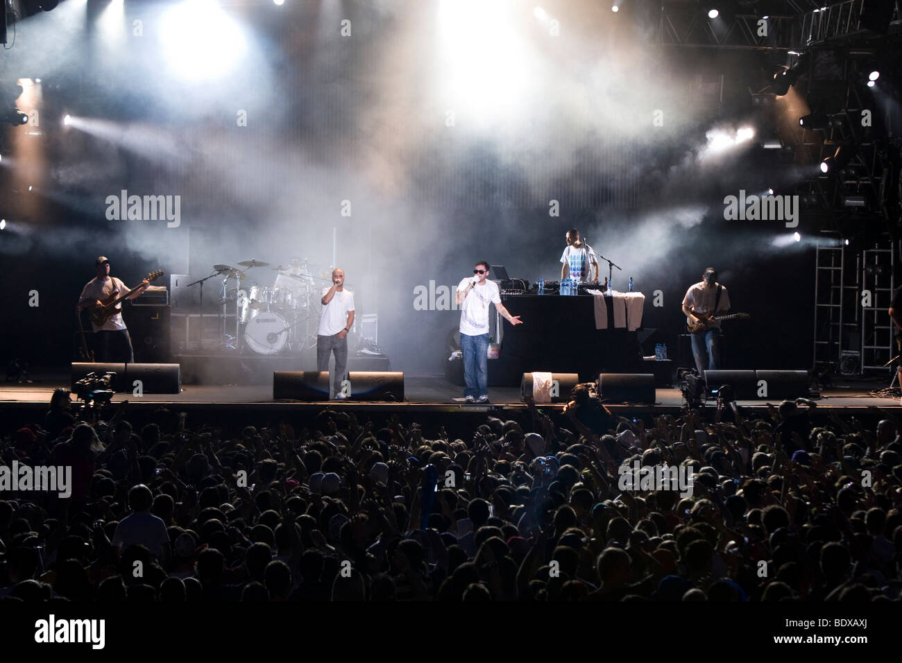 German rapper Sido live at the Heitere Open Air festival in Zofingen ...