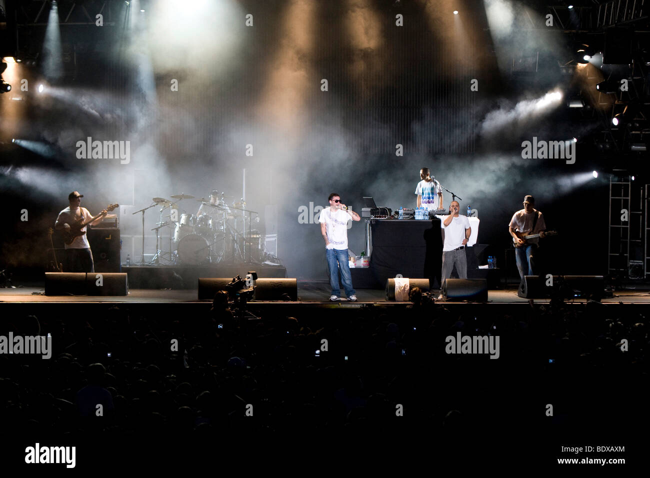 German rapper Sido live at the Heitere Open Air festival in Zofingen ...