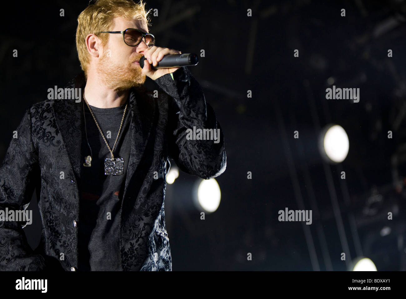 German reggae and hip hop singer Peter Fox live at the Heitere Open Air ...