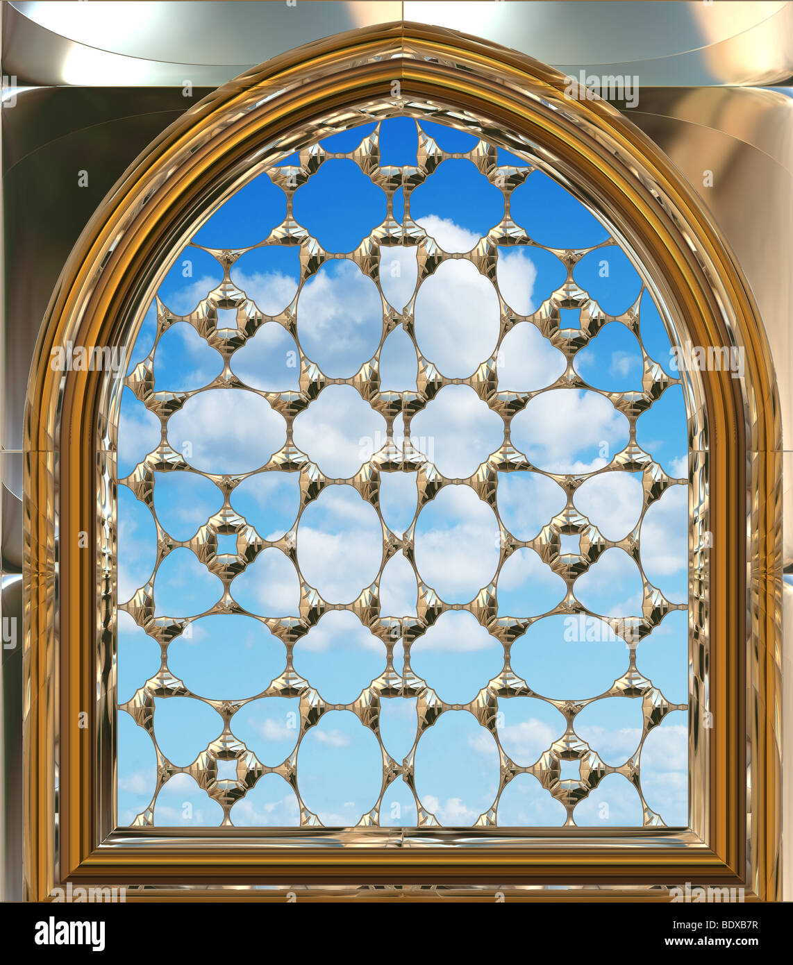 looking out the window at a blue sky Stock Photo - Alamy