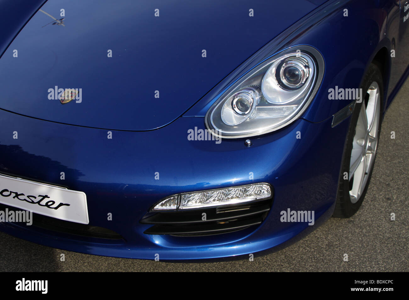 Front of a blue Porsche Boxster S Stock Photo - Alamy