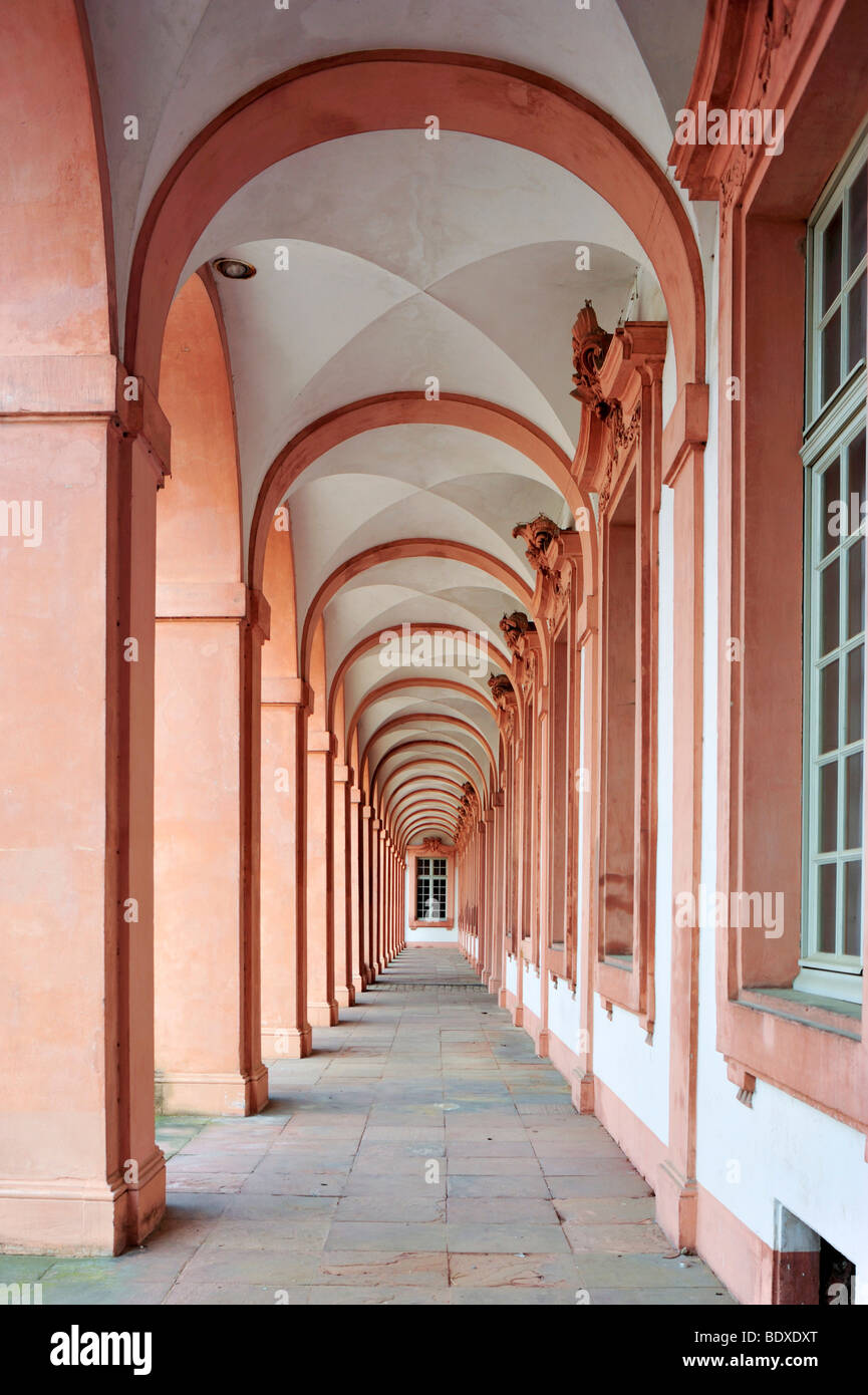 Arcade Schloss Rastatt castle, Rastatt, Black Forest, Baden ...