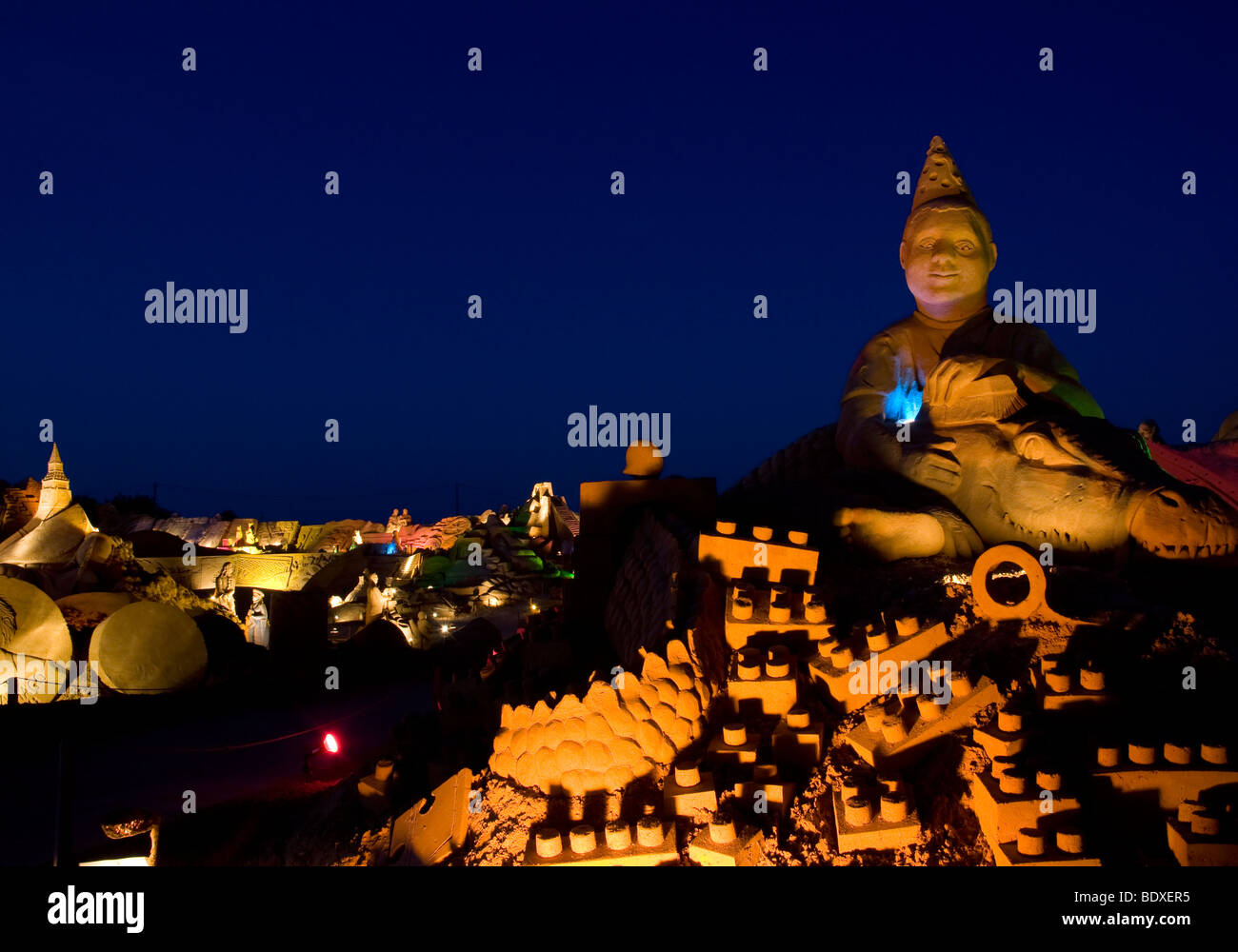 Amazing Sand Castles At Night