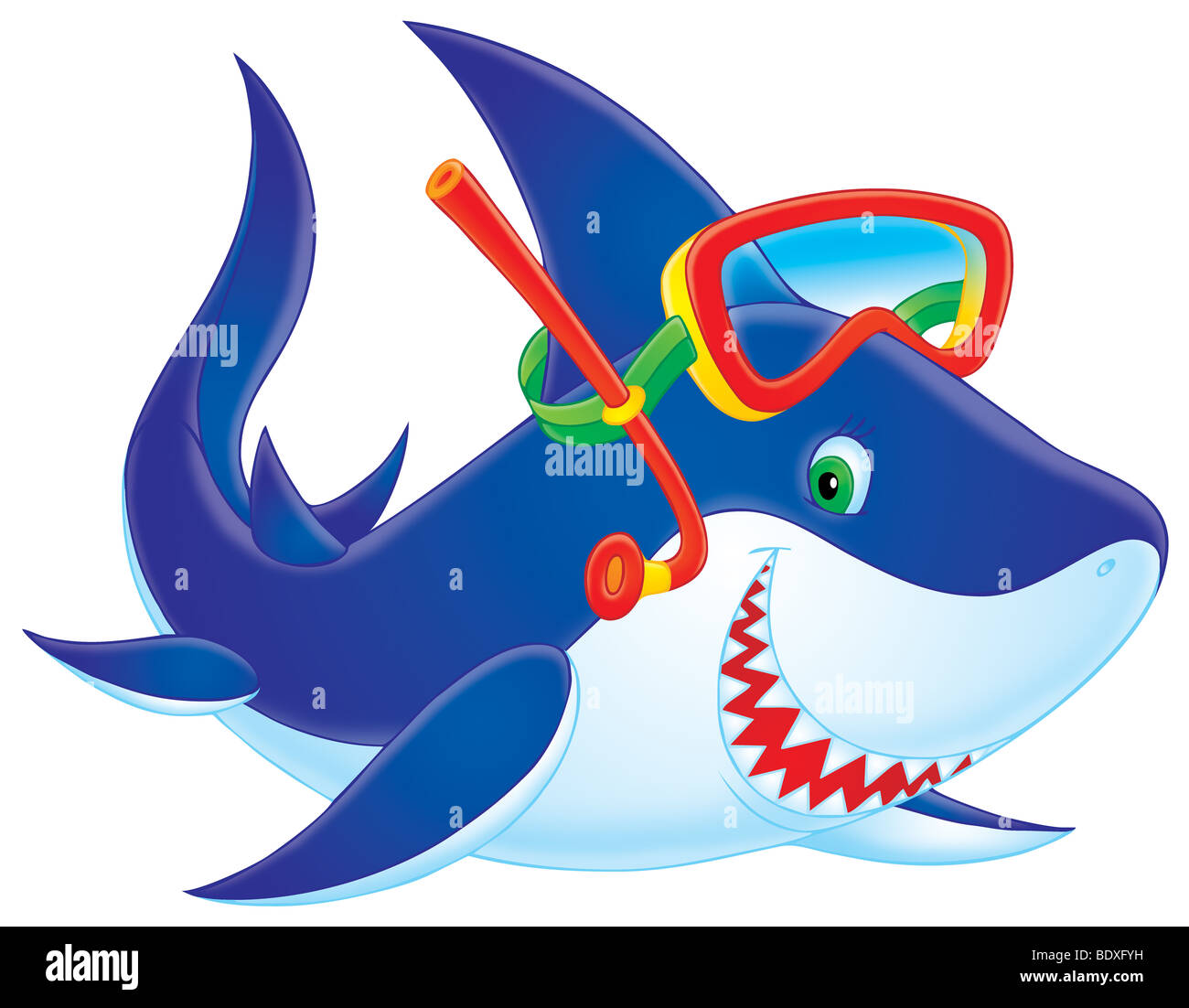 Cartoon shark sea predator hi-res stock photography and images - Alamy