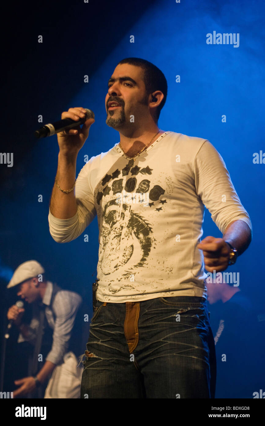 Roldán González Rivero of the Cuban band Orishas performing live in the ...