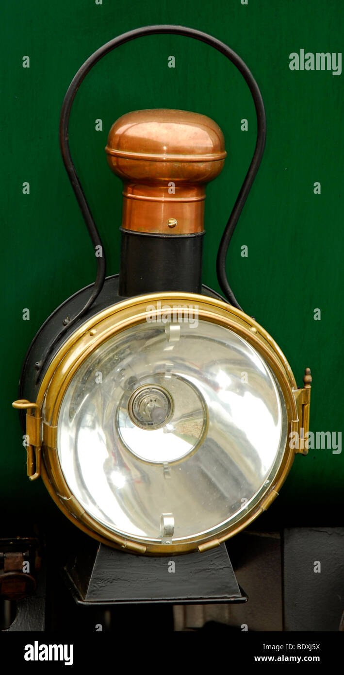 Lamp of a historic steam locomotive Stock Photo - Alamy