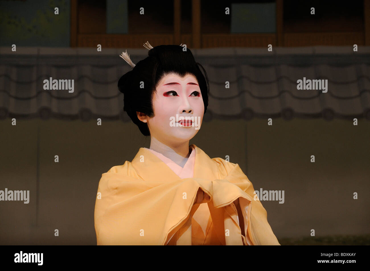 Odori, Miko dances by geishas in training, Gion district, Kyoto, Japan ...