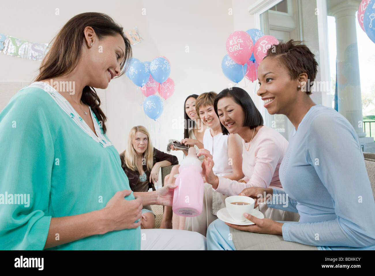 Women at a Baby Shower Stock Photo - Alamy