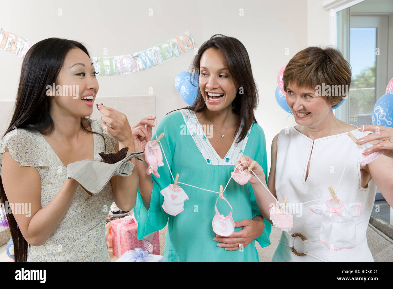 Women at a Baby Shower Stock Photo - Alamy