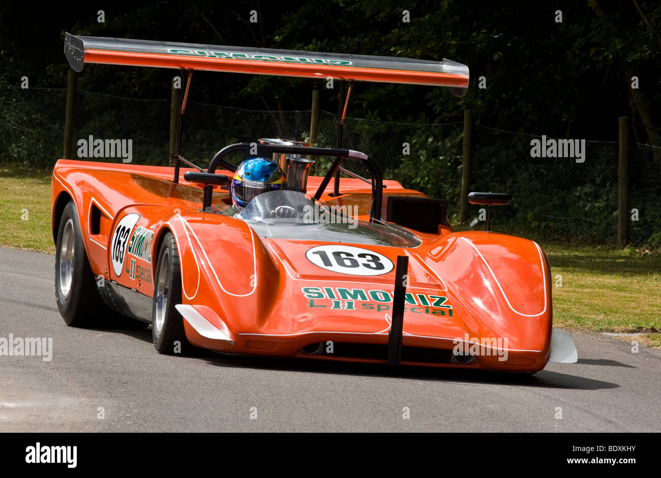 1969 Lola-Chevrolet T163 CanAm car with driver Don Bell at Goodwood ...