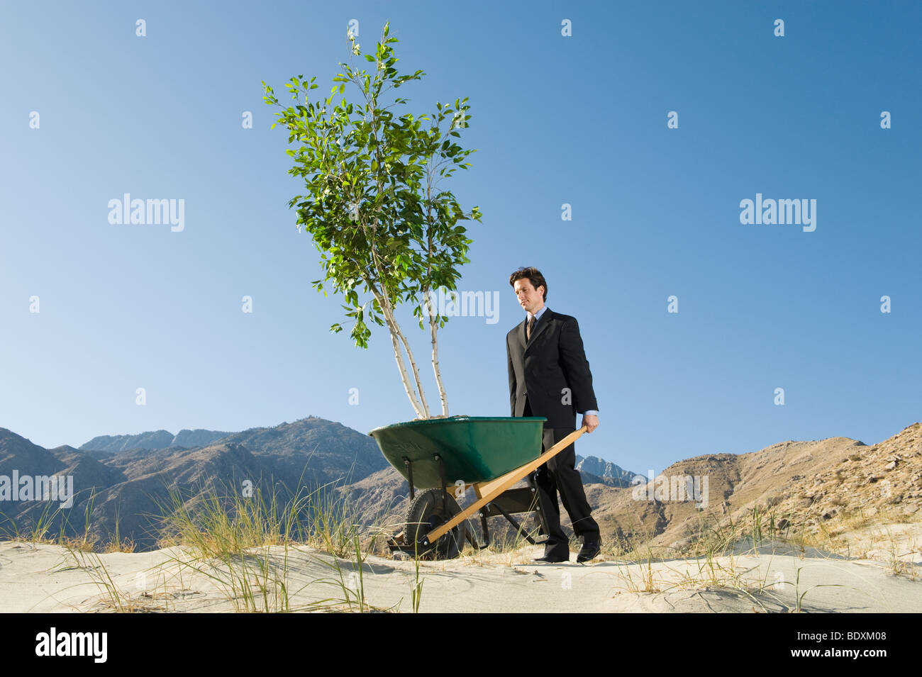 Wheelbarrow full of sand hi-res stock photography and images - Alamy