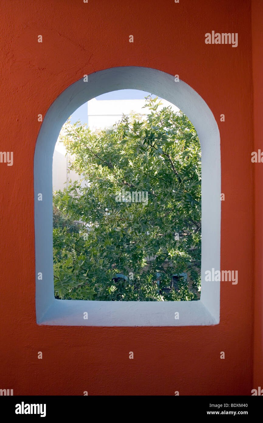 Turkish hotel window view, Bodrum, Turkey, Asia Minor, Eurasia Stock ...