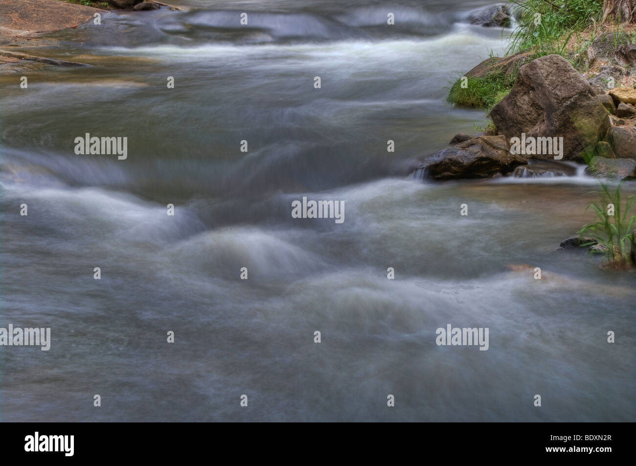 great image of water coming down the stream or river Stock Photo - Alamy