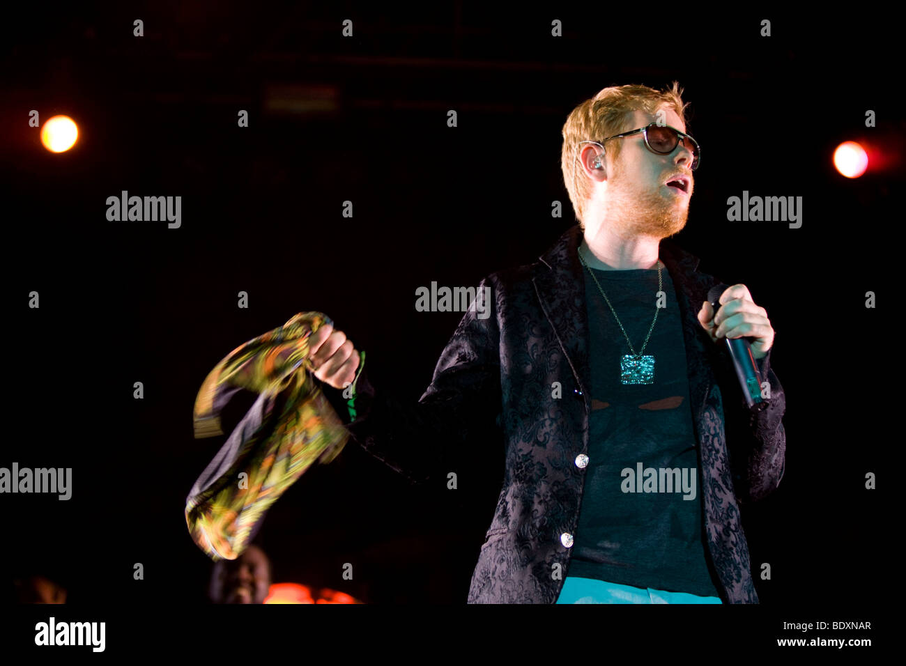 The German reggae and hip hop singer Peter Fox live at the Heitere Open ...
