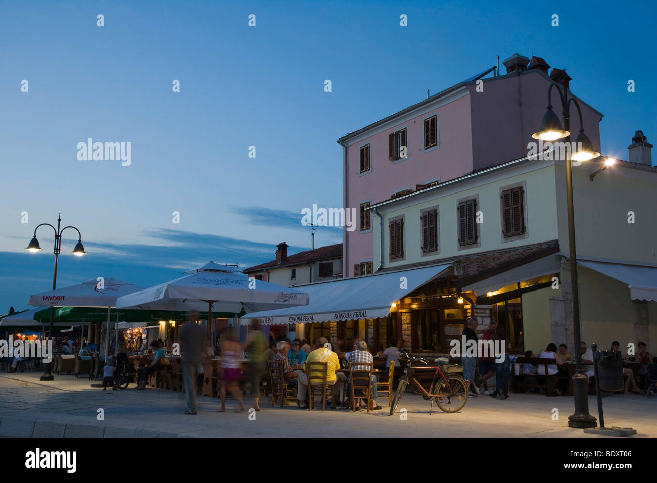 Titova Riva, twilight, Istria, Croatia, Europe Stock Photo - Alamy
