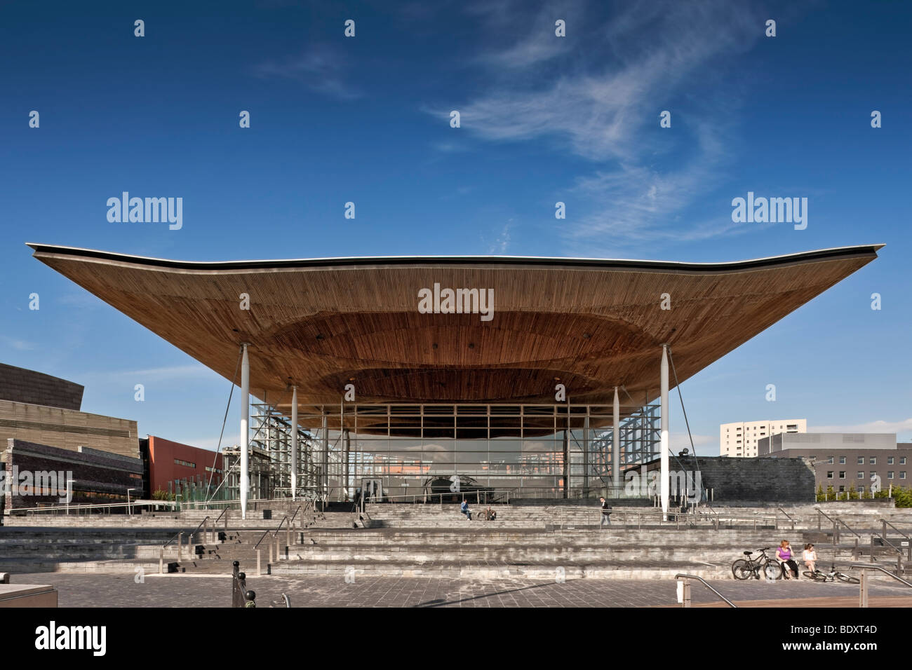 The Senedd, Home of the Welsh National Assembly in Cardiff Bay Stock ...