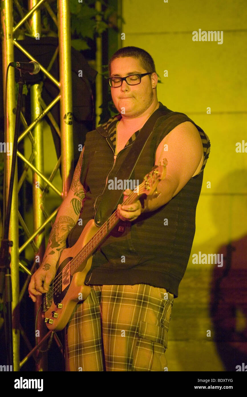 BUDAPEST-JULY 20: The Chase Long Beach band performs on stage at Durer ...
