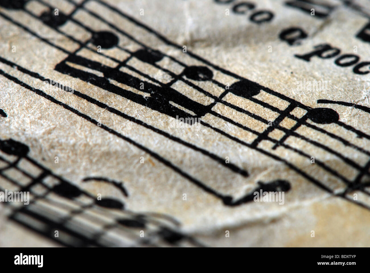 Sheet music, close up Stock Photo - Alamy