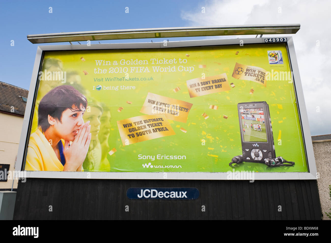 JCDecaux billboard for Sony Ericsson Walkman in UK Stock Photo - Alamy