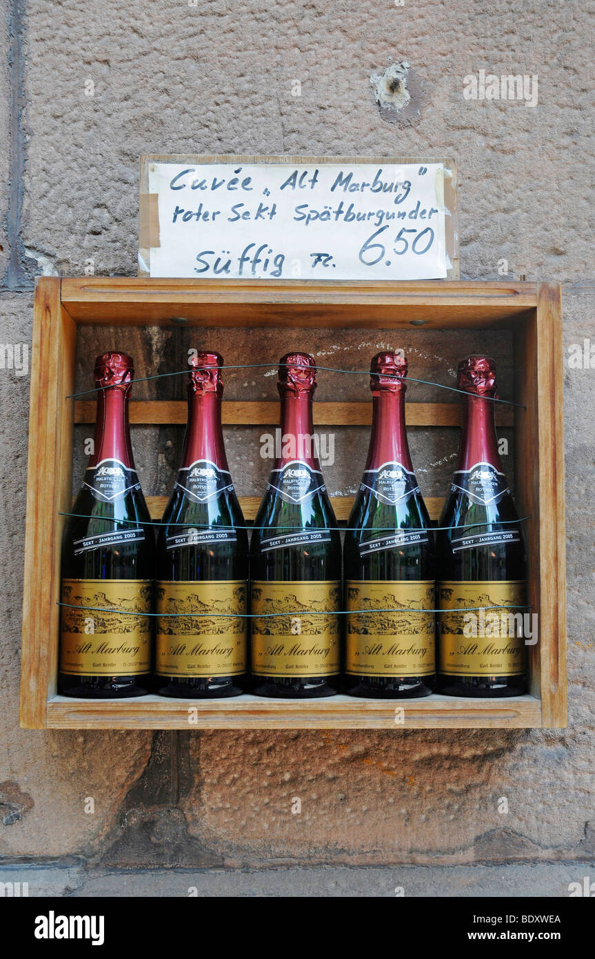 Marburg champagne, sparkling wine bottles, historic town, Marburg ...